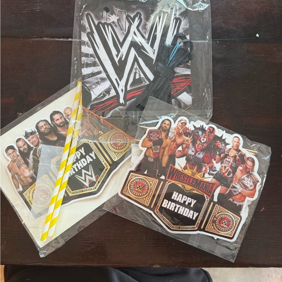 WWE | Party Supplies | Wwe Party Decorations Set Black White Red | Poshmark